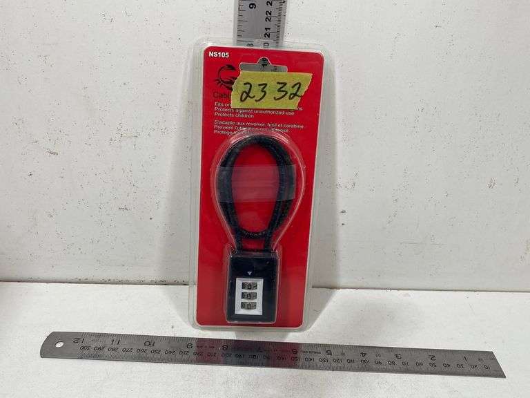 SCORPIO CABLE TRIGGER LOCK NS105 FITS HANDGUNS, RIFLES & SHOTGUNS ...