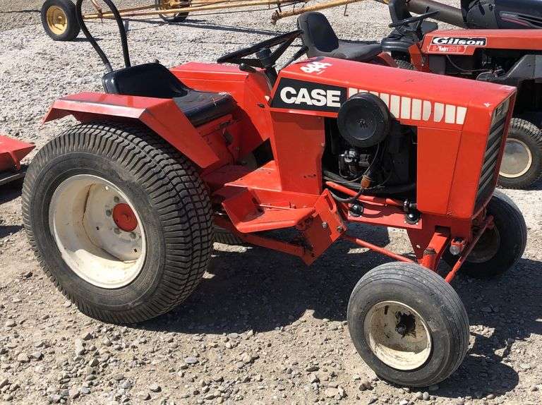 CASE 444 GARDEN TRACTOR, W/ HYDRAULICS, 4' ROTOTILLER, 48" MOWER DECK ...