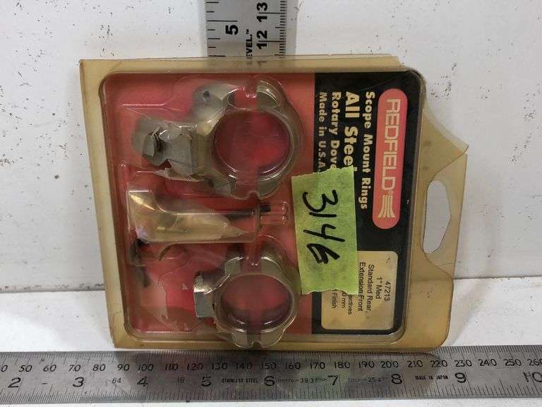 REDFIELD SCOPE MOUNT RINGS SOLID STEEL 1" HIGH STANDAD REAR EXTENSION ...