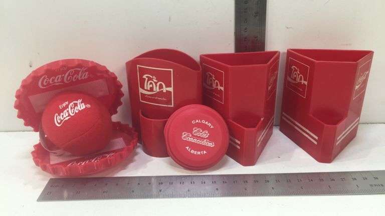 VARIOUS COLLECTIBLE COCA-COLA HOLDERS, COCA-COLA CAN COVER & COCA COLA ...