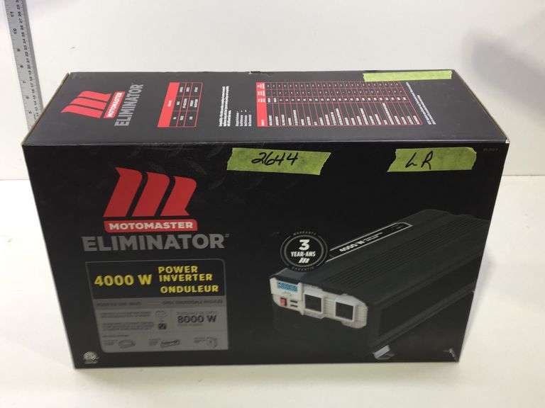 MOTOMASTER ELIMINATOR 4000W POWER INVERTER 12V 11.8 LBS, OWNER SAYS NEW ...