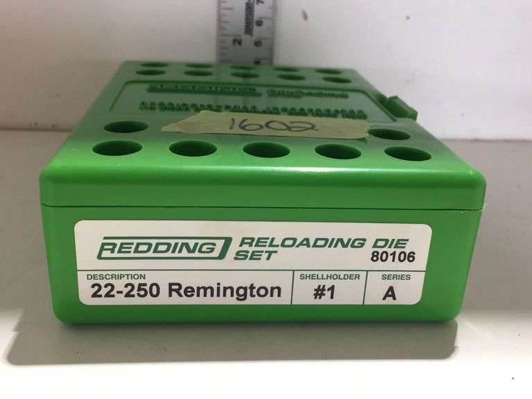 REDDING 22-250 REMINGTON RELOADING DIE SET - Wild Rose Auction Services