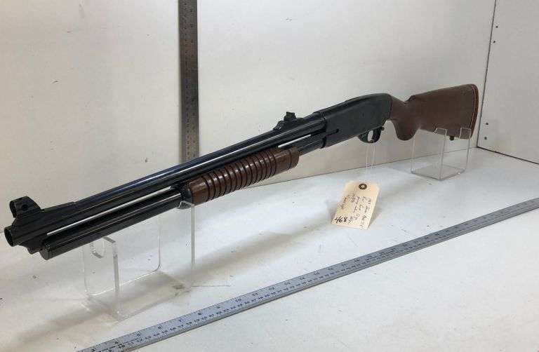 1967 STEVENS MODEL 77E RIOT GUN 12 GA PUMP ACTION SHOTGUN W/ HOODED ...