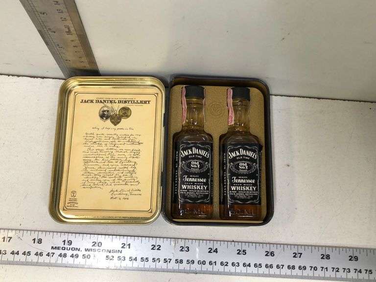 JACK DANIEL'S WHISKEY COLLECTABLE TIN W/ 2 MINI BOTTLES - Wild Rose ...