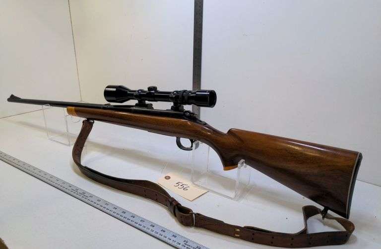 REMINGTON .222 REM BOLT ACTION RIFLE W/ SWIVELS & LEATHER STRAP ...