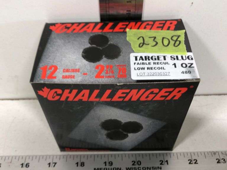 CHALLENGER 12 GAUGE X 2 3/4" TARGET SLUG LOW RECOIL, 1 OZ. - Wild Rose ...