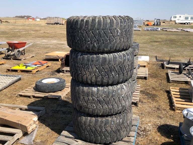 4 - MICKEY THOMPSON TIRES, BAJA MTZ, ON 8 BOLT RIMS, TIRE SIZE: 375 ...