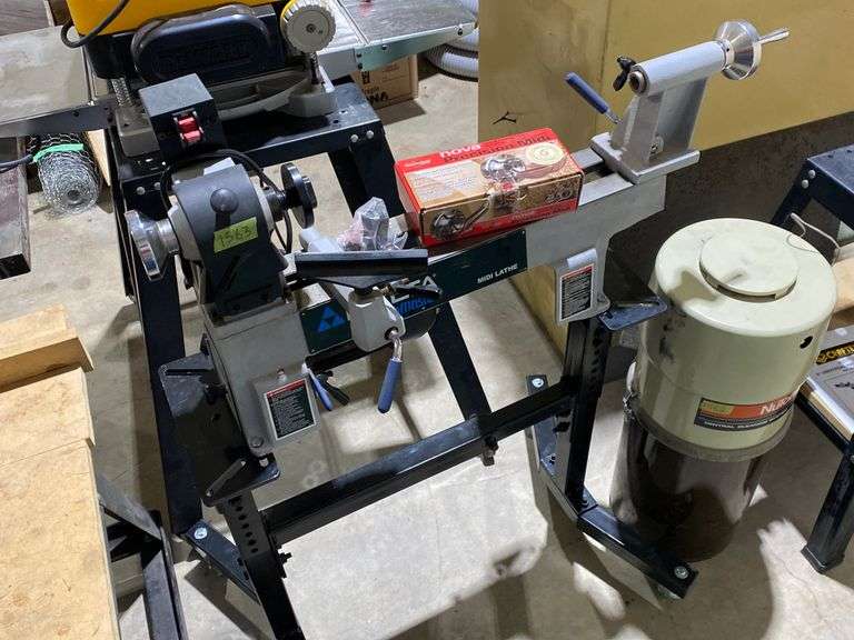 DELTA SHOPMASTER MIDI LATHE ON STAND 1/2 HP 120 VOLT AC 6.6 AMPS, 1800 ...