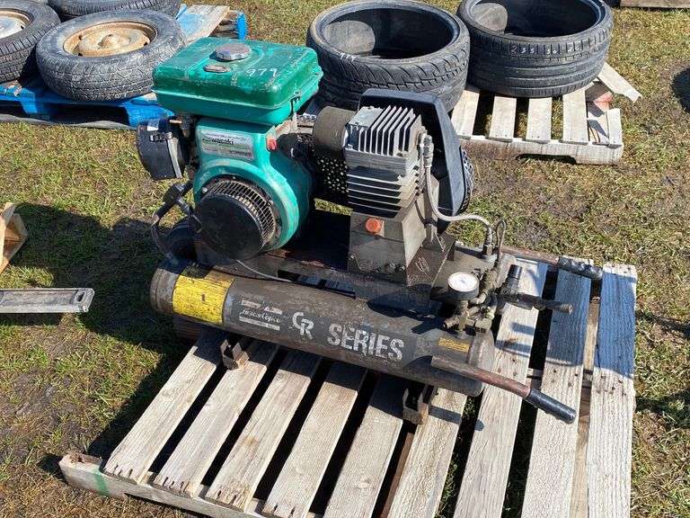 CP SERIES ATLAS COPCO PORTABLE AIR COMPRESSOR, KAWASAKI FG300D 296CC ...