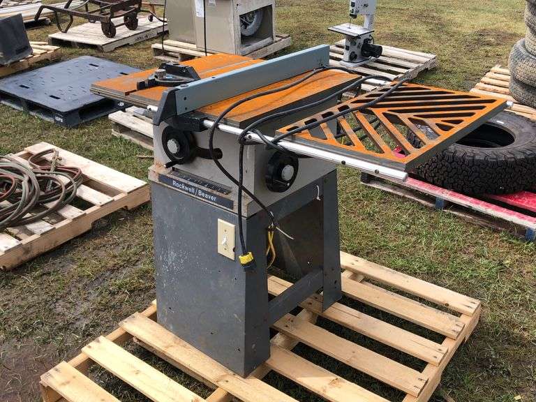 ROCKWELL/BEAVER TABLE SAW 9" BLADE 3 1/2" W X 2' D X 3' H 3/4 HP 120VOLT AC MOTOR - Wild Rose ...