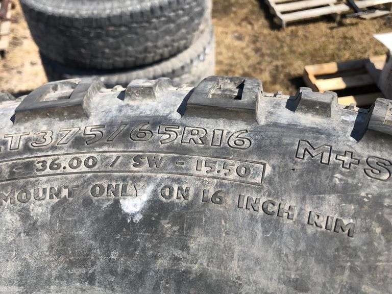 4 - MICKEY THOMPSON TIRES, BAJA MTZ, ON 8 BOLT RIMS, TIRE SIZE: 375 ...