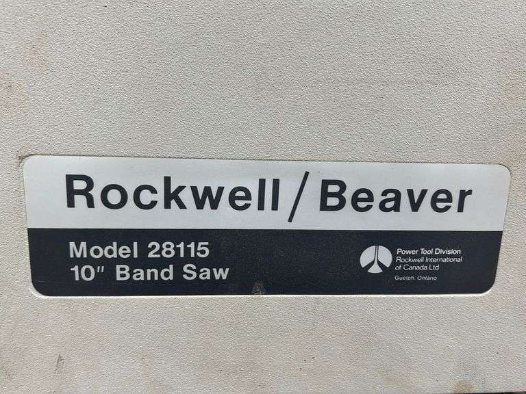 ROCKWELL BEAVER 10" BAND SAW, MODEL#28115, Approx. 17"X15"X61" - Wild ...
