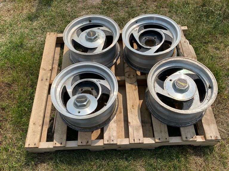 4 - ALUMINIUM RIMS, 5 STUD, 15X7-J - Wild Rose Auction Services