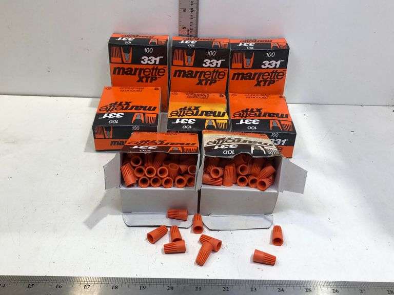 MARRETTE 331 WIRE CONNECTORS. Approx. 100 pieces per box, Total of 9 ...