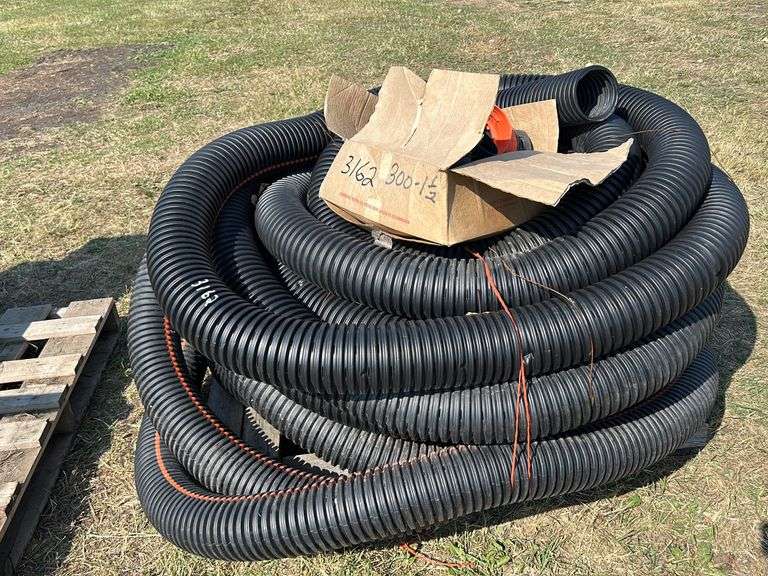 PALLET OF BIG O WEEPING TILE, PERFORATED W/ CONNECTOR + CAPS, Approx ...