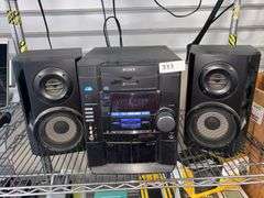 SONY 3 CD CHANGER DISC EX-CHANGE MINI HI-FI COMPONENT SYSTEM MODEL MHC ...