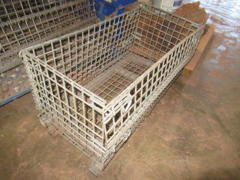 TWO METAL WIRE FRAME COLLAPSIBLE GAYLORD CONTAINERS - World Wide ...