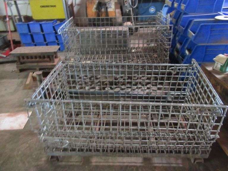 TWO METAL WIRE FRAME COLLAPSIBLE GAYLORD CONTAINERS - World Wide ...