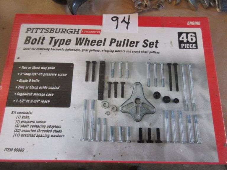PITTSBURGH BOLT TYPE WHEEL PULLER SET - World Wide Auction Inc