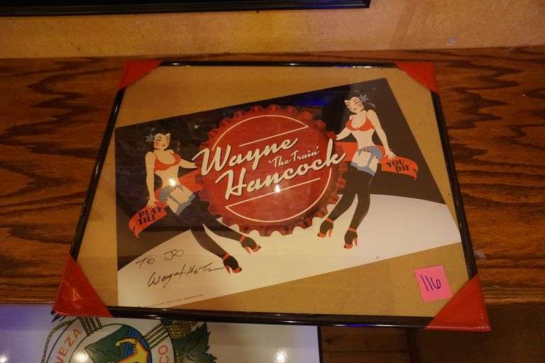 Signed Wayne “ The Train” Hancock Framed poster 20” x 16” - World Wide ...