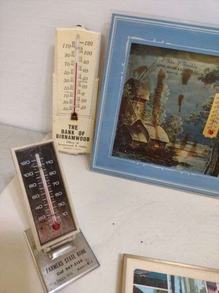 Assorted Ad Thermometers - W. Yoder Auction