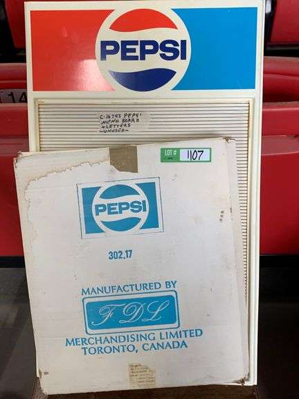 Pepsi Menu Board/ Letters - Yorkton Auction Centre