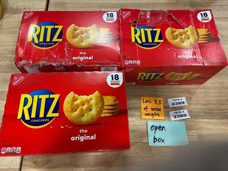 3X RITZ CRACKERS 18 PACK - Yorkton Auction Centre