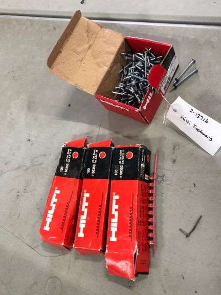 4 Boxes Hilti Shot and Fasteners - Yorkton Auction Centre