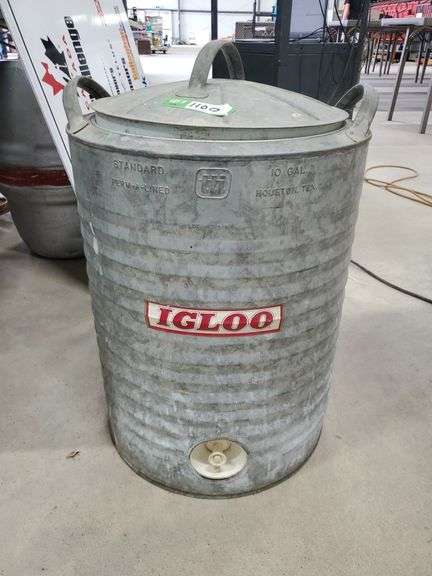 Vintage Metal Igloo Cooler - Yorkton Auction Centre