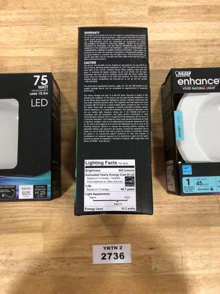 (3) FEIT ELECTRIC ENHANCE VIVID NATURAL LIGHT 75 WATT LED - Yorkton ...