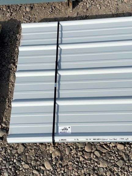 Approx 48 Pcs 12' Tuff Rib Metal Cladding - White White Interior Liner ...