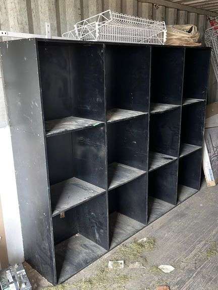 Large Black Cubby Shelf - Yorkton Auction Centre