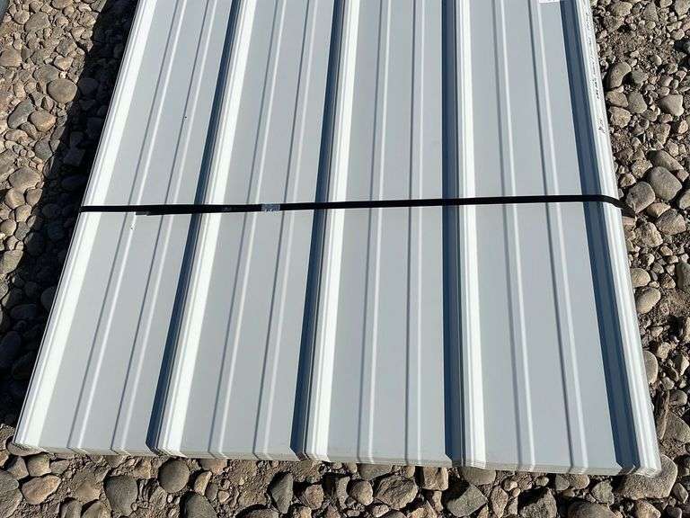 approx. 56 Pcs. 16' Tuff Rib Metal Cladding - White White Interior ...