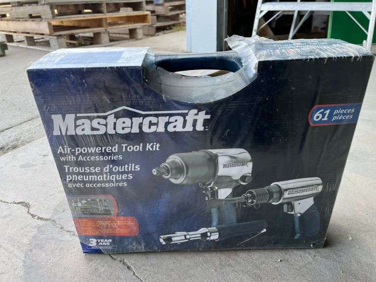 New Mastercraft Air Powered Tool Kit W/ Accessories - Yorkton Auction ...