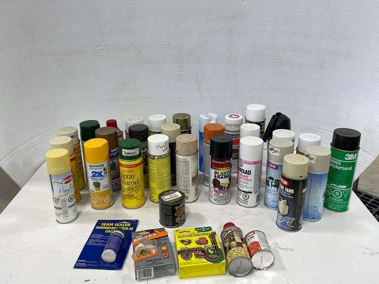 Box Of Spray Paint - Yorkton Auction Centre