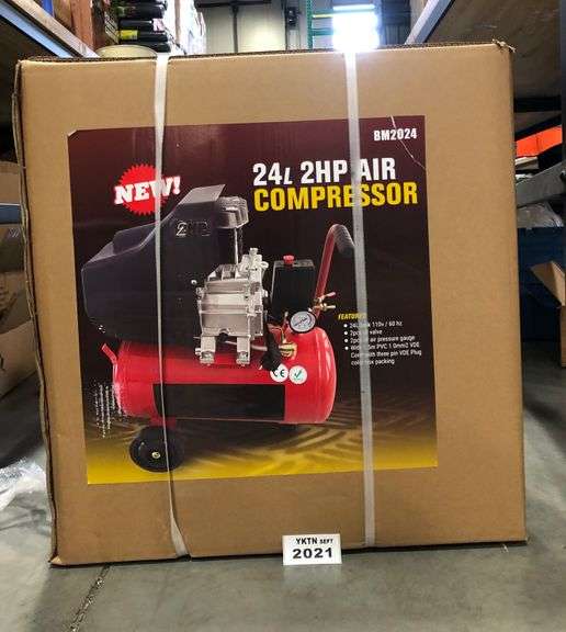 24L 2HP AIR COMPRESSOR - Yorkton Auction Centre