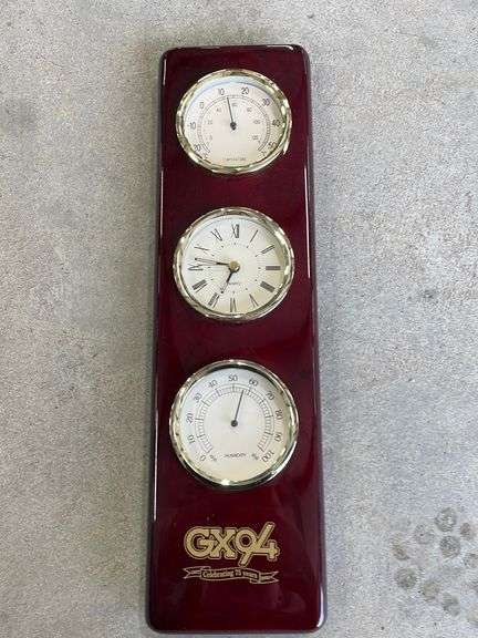 GX94 Barometer Thermometer Clock - Yorkton Auction Centre