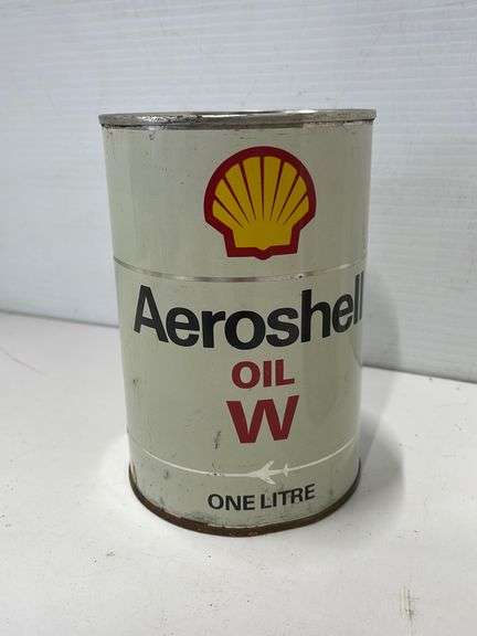 1L Tin & 1L Plastic Aeroshell Oil - Both Full - Yorkton Auction Centre
