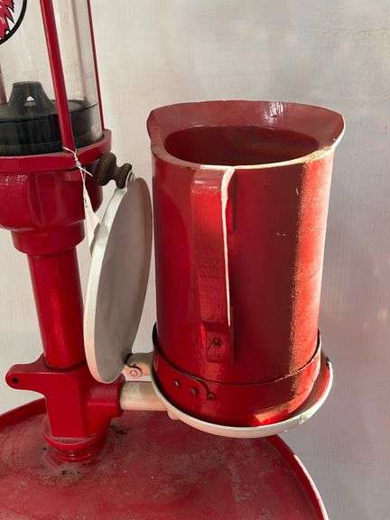 2 Gallon Red Indian Oil Pump - Yorkton Auction Centre