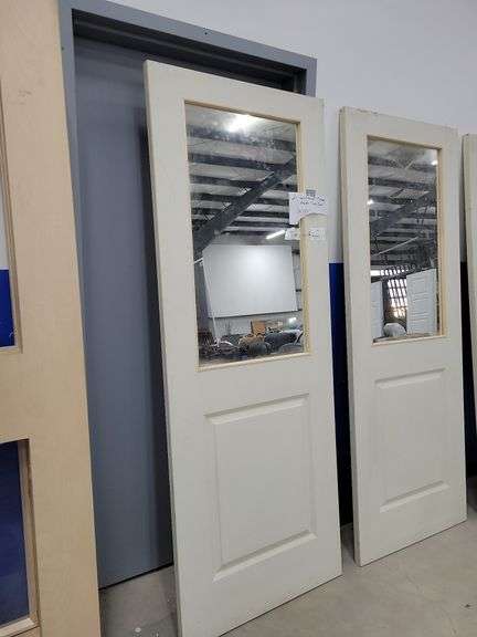 2 - Paint Grade Mirror Panel Solid Core Doors - Yorkton Auction Centre