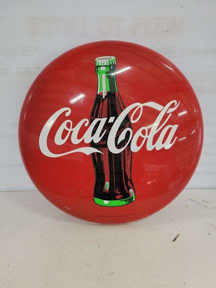 2 Ft. 1990 Coke Button Sign - Yorkton Auction Centre
