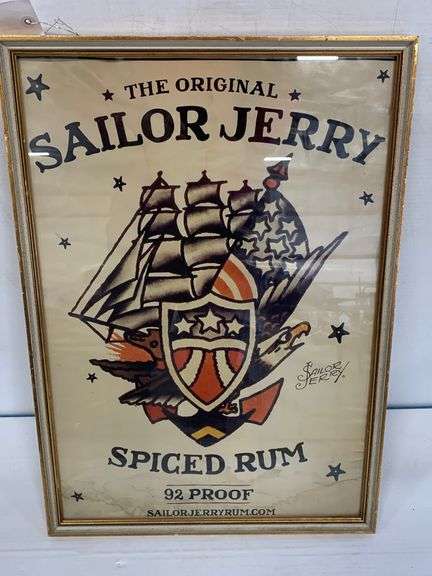 The Original Sailor Jerry Spiced Rum 92 Proof Poster - Yorkton Auction ...
