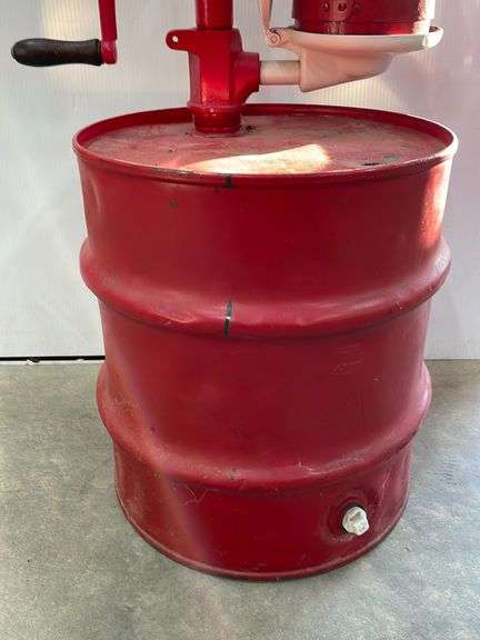 2 Gallon Red Indian Oil Pump - Yorkton Auction Centre