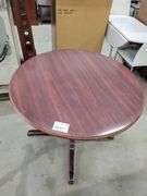 Round Wood Pedestal Table - Yorkton Auction Centre