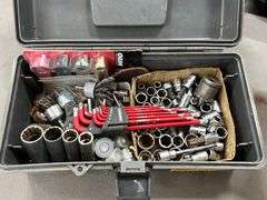 Grey Plastic Tool Box of Sockets - Yorkton Auction Centre