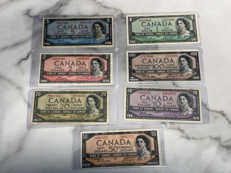 1954 Canada Bank Of Canada Bill Set - Yorkton Auction Centre