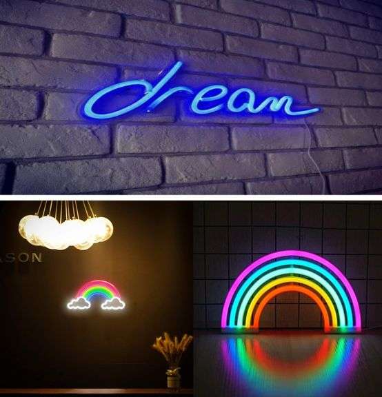 DREAM LED NEON SIGN, RAINBOW LED NEON SIGN & LED NEON WALL DECOR ...