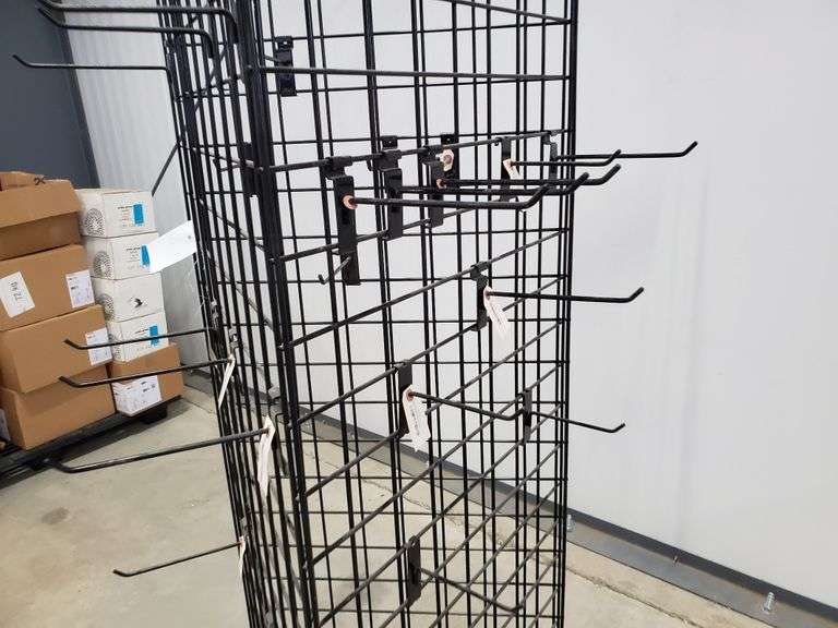 Black Grid Display Rack on Wheels - Yorkton Auction Centre