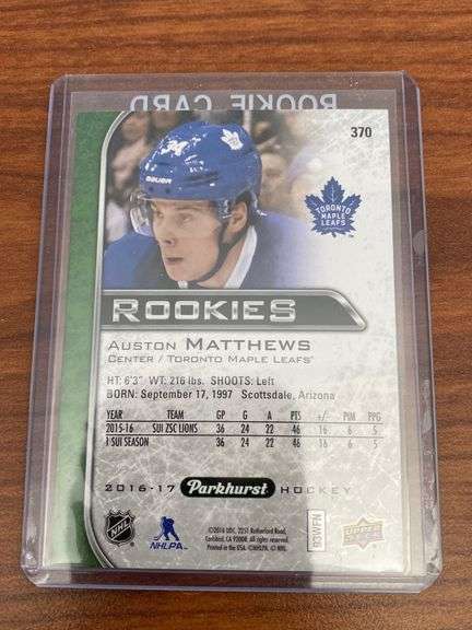 Auston Matthews Rookie Card - Yorkton Auction Centre