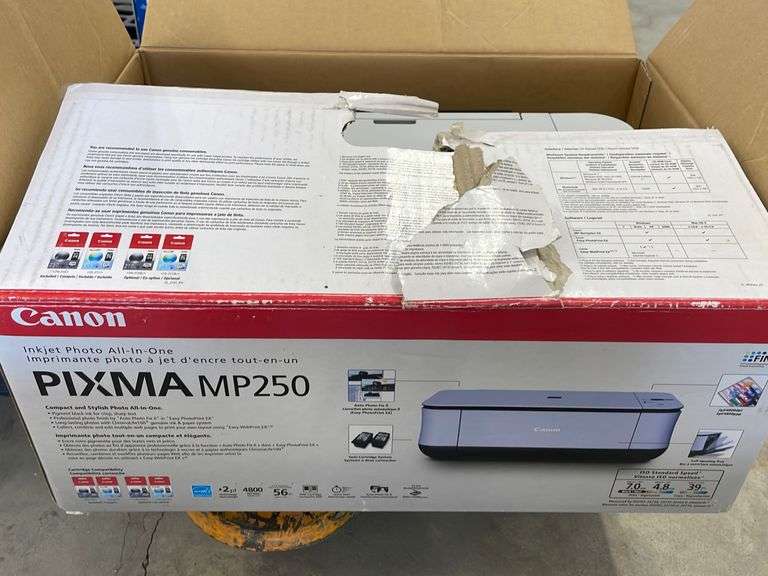Canon Pixma MP250 Inkjet Photo All-In-One - Yorkton Auction Centre